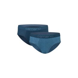 Camano Herren Slip "2er Pack", Gr. M, blau, 95% Baumwolle, 5% Elasthan, Unterhosen