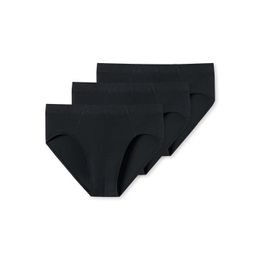 Schiesser Herren Slip "Slip 3PACK Supermini "95/5" 3er Pack", Gr. L, schwarz, Obermaterial: 95% Baumwolle CO. 5% Elasthan EL., Unterhosen