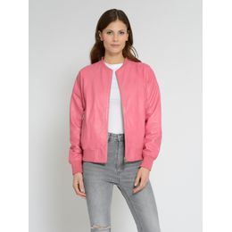 Maze Damen Blouson "42021223", pink, Gr. L, Obermaterial: 100% Lammleder; Futter: 100% Viskose; &Auml;rmelfutter: 100% Polyester; Strickmaterial: 100%
