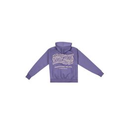 DROPSIZE Herren Kapuzensweatshirt "Dropsize HEAVY OVERSIZE MIRRORED LOGO HOODIE"blau granite, Gr. XS, bedruckt, 70% Baumwolle, 30% Polyester,