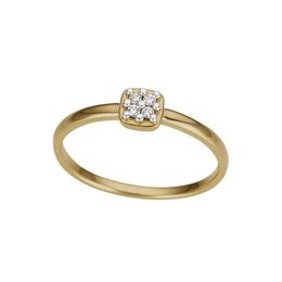 Firetti Damen Diamantring "Schmuck Geschenk Gold 333 Damenring Goldring Diamant", 19, 0,06 P2 = erkennbare Einschl&uuml;sse, Diamanten Gelbgold 333,