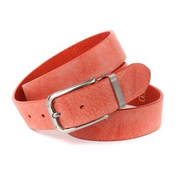 Anthoni Crown Herren Lederg&uuml;rtel, pink, Gr. 90, unifarben, Leder, G&uuml;rtel, Pflanzlich gegerbter Vollrindlederg&uuml;rtel