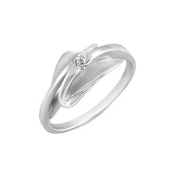 Vivance Damen Fingerring "Silber 925 rhodiniert Zirkonia", 054 (17,2), Silber 925 (Sterlingsilber), wei&szlig;, Silber 925 (Sterlingsilber), Fingerringe