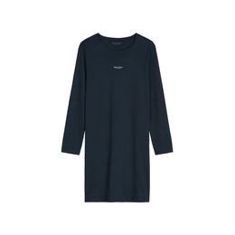 Marc O'Polo MARC O'POLO Damen Nachthemd, Gr. XLschwarz navy, Jersey, Obermaterial: 100% Baumwolle, Kleider, mit Rundhalsausschnitt und langen &Auml;rmeln, seitliche