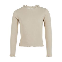 Urban Classics M&auml;dchen Longsleeve "Urban Classics Damen Girls Short Rib Longsleeve"softseagrass, Gr. 158, unifarben, 97% Baumwolle, 3% Elasthan,