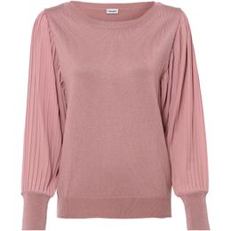 bonprix Damen Strickpullover "Feinstrickpullover aus flie&szlig;endem Viskose-Mix", rosa, Gr. 52, Obermaterial: 80% Viskose, 20% Polyamid, Pullover, aus