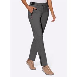 Casual Looks Damen Funktionshose, grau, Gr. 22, unifarben, 95% Polyamid, 5% Elasthan, Hosen