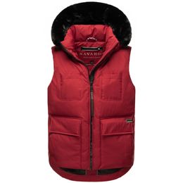 Navahoo Damen Steppweste "Zimth&auml;schen XIV", rot, Gr. XL, Obermaterial: 100% Polyester. Futter: 100% Polyester. Wattierung: 100% Polyester. Kunstpelz: