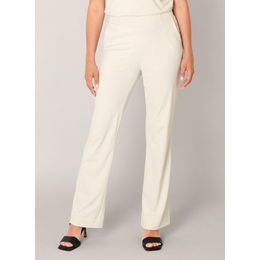 Base Level Damen Stoffhose "Tori", wei&szlig;, Gr. 38, Web, Obermaterial: 75% Polyamid, 25% Elasthan, Hosen, Sommerhose mit ausgestelltem Bein und Stretch
