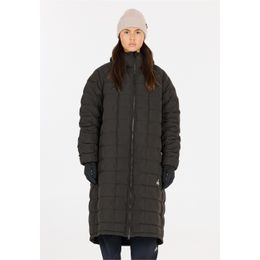 SOS Damen Skijacke "Kicking Horse", schwarz, Gr. XL, kariert, unifarben, 100% Polyester, Jacken, im langen Schnitt mit wasserfester Beschichtung