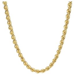 Luigi Merano Damen Goldkette "Kordelkette, hohl, Gold 585", 55cm, Gelbgold 585, gold, Gelbgold 585, Halsketten