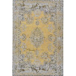 Teppich Tom Tailor HOME, B:48cm H:5mm L:70cm, gold, Baumwolle, Kunstfaser, Wohnzimmer, Teppiche, "Funky Orient Kirman", Kurzflor, Orient-Optik,