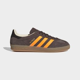 Herren Sneaker "GAZELLE INDOOR", adidas originals, Gr. 43braun, lucid tangerine, wonder wei&szlig;, Leder, Schuhe