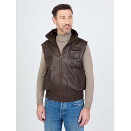 JCC Herren Lederweste "BigVest2", braun, Gr. 46, Obermaterial: 100% Lammleder, Westen