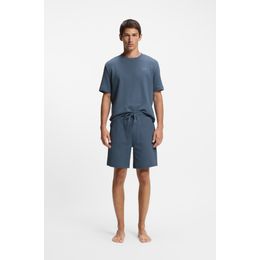 HUGO UNDERWEAR Herren T-Shirt "Austin T-Shirt", Gr. Mopen blau 496, Single Jersey, Obermaterial: 60% Baumwolle, 40% Polyester, Shirts, Waffelstruktur