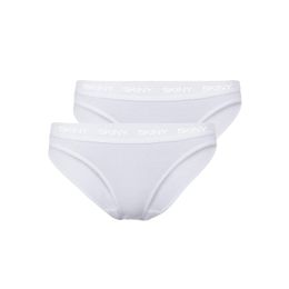 Skiny Damen Slip "Slip 2er Pack", Gr. 40, wei&szlig;, Obermaterial: 100% Baumwolle CO., Unterhosen