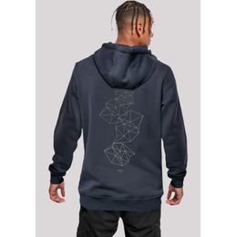F4NT4STIC Herren Kapuzenpullover "Geometrics Abstract", blau, Gr. XXL, Obermaterial: 65% Baumwolle, 35% Polyester, Pullover, Print