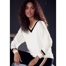 Damen Strickpullover, French Connection, Gr. 32, beige, Feinstrick, Obermaterial: 50% Viskose, 28% Polyester, 22% Polyamid, unifarben mit