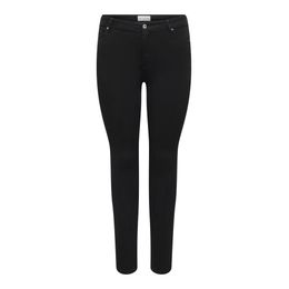 Only CARMAKOMA Damen Skinny-fit-Jeans "CARSALLY REG SK DNM BJ030", schwarz, Gr. 50, unifarben, Denim/Jeans, Obermaterial: 64% Baumwolle, 31%