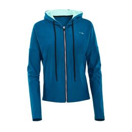 WINSHAPE Damen Trainingsjacke "Functional Comfort Jacket J008C", blau, Gr. L, 85% Polyester, 15% Elasthan, Jacken, mit Ton-in-Ton-Farbakzent