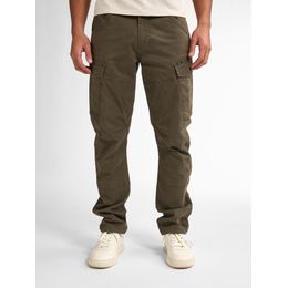 Herren Cargohose, gr&uuml;n, Gr. 30, PETROL INDUSTRIES, Web, Obermaterial: 98% Baumwolle, 2% Elasthan, Hosen