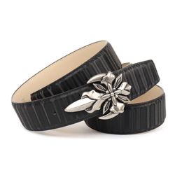 Anthoni Crown Damen Lederg&uuml;rtel, schwarz, Gr. 80, Rindsleder, G&uuml;rtel