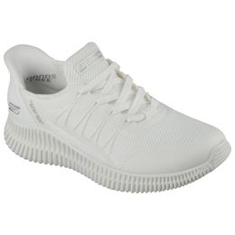 Skechers Damen Sneaker "BOBS GEO LITE", Gr. 40, wei&szlig;, Textil, Schuhe, Praxischuh, Freizeitschuh, Komfortschuh mit Slip-ins