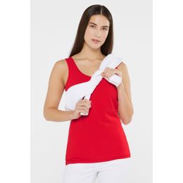 Damen Tanktop, rot, Gr. XXL, SENSES.THE LABEL, unifarben, Single Jersey, Material: 95% Baumwolle, 5% Elasthan, Tops, mit Elasthan-Anteil