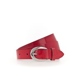 Tamaris Damen Lederg&uuml;rtel ""Carolin Silver"", rot, Gr. 115, unifarben, Materialmix, G&uuml;rtel, weiches Lack-Rindleder mit hochgl&auml;nzendem Finish