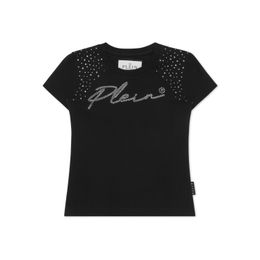 Philipp Plein Jungen T-Shirt "Signature"02, schwarz, Gr. 6, Obermaterial: 100% Baumwolle, Shirts