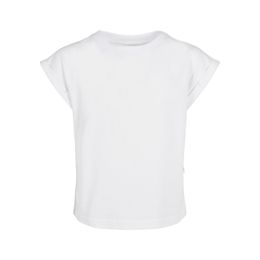 Urban Classics M&auml;dchen T-Shirt "Urban Classics Damen Girls Organic Extended Shoulder Tee"wei&szlig;, Gr. 122, unifarben, 100% Baumwolle, Shirts