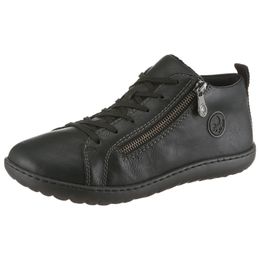Rieker Damen Sneaker, Gr. 38, gr&uuml;n, Lederimitat, Schuhe, Freizeitschuh, Halbschuh, Schn&uuml;rschuh in bequemer Form