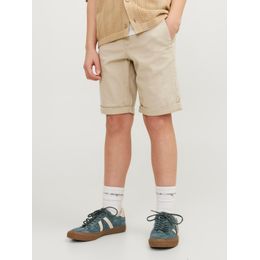 Jack & Jones Jungen Chinoshorts "JPSTDAVID JJCHINO SHORTS AKM SN JNR", beige, Gr. 134, JACK & JONES JUNIOR, unifarben, Web, Obermaterial: 98% Baumwolle, 2%