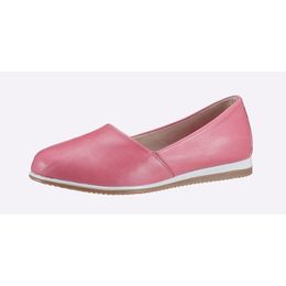 Heine Damen Slipper, Gr. 40, pink, Glattleder, Leder, Schuhe