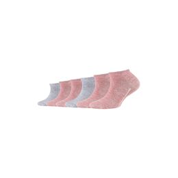 Camano M&auml;dchen Sneakersocken "Sneakersocken 6er Pack", Gr. 31, pink, 69% Baumwolle, 23% Polyamid, 7% Polyester, 1% Elasthan, Socken