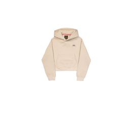 Damen Hoodie "Basic Hoodie SL W"organic beige, Gr. L, Alpha Industries, Obermaterial: 80% Baumwolle, 20% Polyester, Sweatshirts