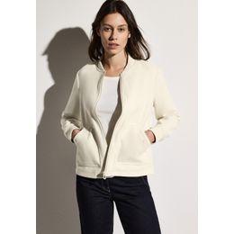 Cecil Damen Blouson, beige, Gr. XXL, unifarben, Stoff, Obermaterial: 90% Polyester, 10% Viskose; Futter: 100% Polyester, Jacken, mit Stehkragen