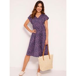 Damen Sommerkleid "Sommerkleid", lila, Gr. 48, gemustert, mehrfarbig, 100% Baumwolle, Kleider