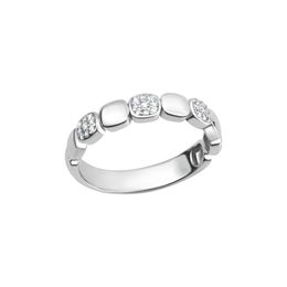 Vivance Damen Fingerring "925 Sterling Silber rhodiniert Zirkonia", 060 (19,1), Silber 925 (Sterlingsilber), wei&szlig;, Silber 925 (Sterlingsilber),