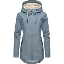 Ragwear Damen Outdoorjacke "Zuzka", blau, Gr. XS, Au&szlig;enmaterial: 100% Polyester; Innenfutter: 100% Polyester, Jacken, stylische &Uuml;bergangsjacke mit