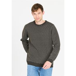 WHISTLER Herren Strickpullover "Borge", grau, Gr. XXXL, unifarben, 70% Polyacryl, 30% Wolle, Pullover, mit atmungsaktiver Eigenschaft