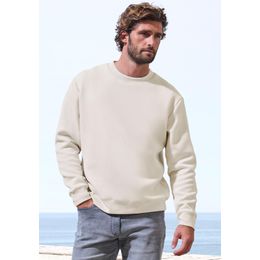 John Devin Herren Sweatshirt, beige, Gr. L, unifarben, Sweatware, Obermaterial: 52% Baumwolle, 47% Polyester, 1% Elasthan, Sweatshirts, Langarm,