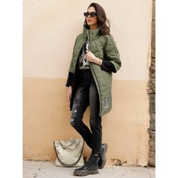 Heine Damen Langjacke, gr&uuml;n, Gr. 34, unifarben, 100% Polyester, B&uuml;ndchen:5% Elasthan, 68% Viskose, 27% Polyamid, Wattierung:100% Polyester, Jacken