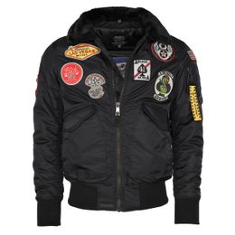 Top Gun Herren Bomberjacke "TG20213032", schwarz, Gr. L, Obermaterial: 100% Nylon . Lining: 100% Polyester . Strick: 100% Polyester .Filling: 100%