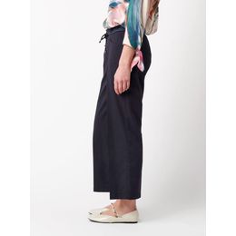 Toni Damen 7/8-Hose "Sue Wide 7/8"dunkelblau, Gr. 40, unifarben, Web, Obermaterial: 87% Baumwolle, 10% Polyamid, 3% Elasthan, Hosen, aus sommerlich