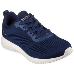 Skechers Damen Sneaker "BOBS SQUAD - TOUGH TALK", Gr. 41, blau, Textil, Schuhe, Schn&uuml;rschuh, Freizeitschuh, Trainingsschuh in Strick-Optik