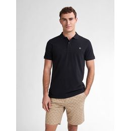 Herren Poloshirt, schwarz, Gr. S, PETROL INDUSTRIES, unifarben, Jersey, Obermaterial: 100% Baumwolle, Shirts, mit Logo Stickerei