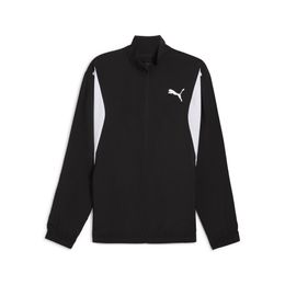 Puma Herren Trainingsjacke "CROSS THE LINE 3.0 Jacke Herren", schwarz, Gr. M, Obermaterial: 100% Polyester; Taschenfutter: 100% Polyester, Jacken