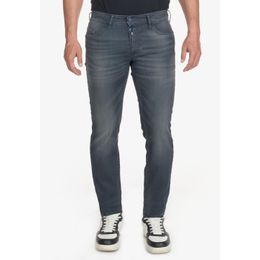 Herren Slim-fit-Jeans "700/11", blau, Gr. 38, Le Temps Des Cerises, 94% Baumwolle, 6% Elasthan, Jeans, im Slim Fit-Schnitt