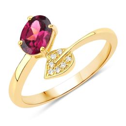 Rafaela Donata Damen Fingerring "K721", 52, 2mmgelbgold, Fingerringe, aus Sterling Silber